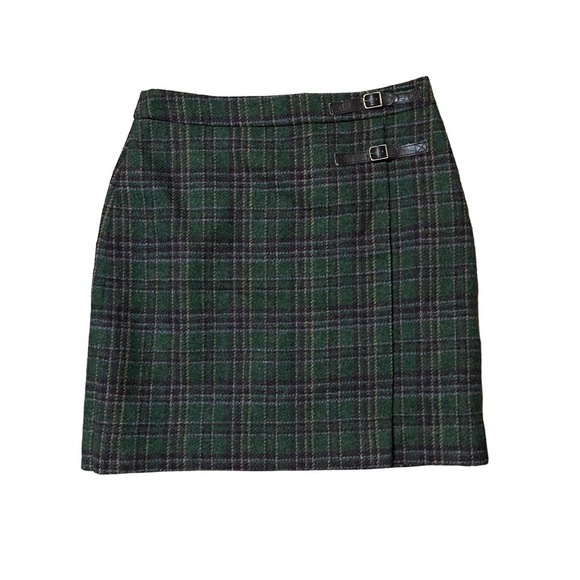 Boden Skirts Boden British Tweed By Moon Tartan Plaid Wool Fully Lined Tweed Buckle Skirt 6r